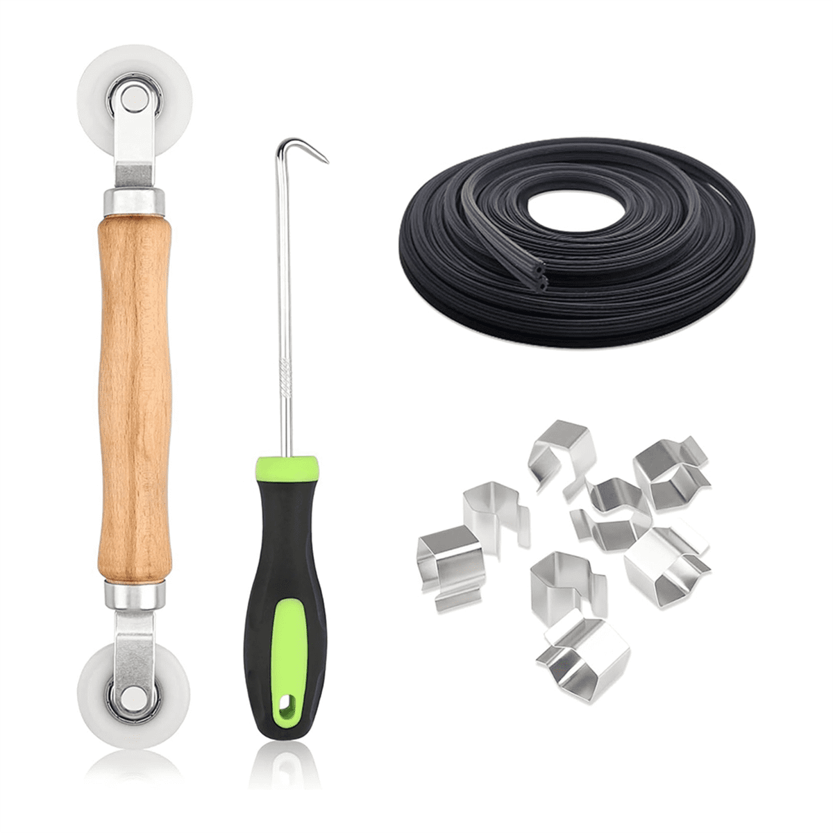 11 Pcs Screen Repair Kit, Screen Roller Tool with Bearing, 65FT Screen ...