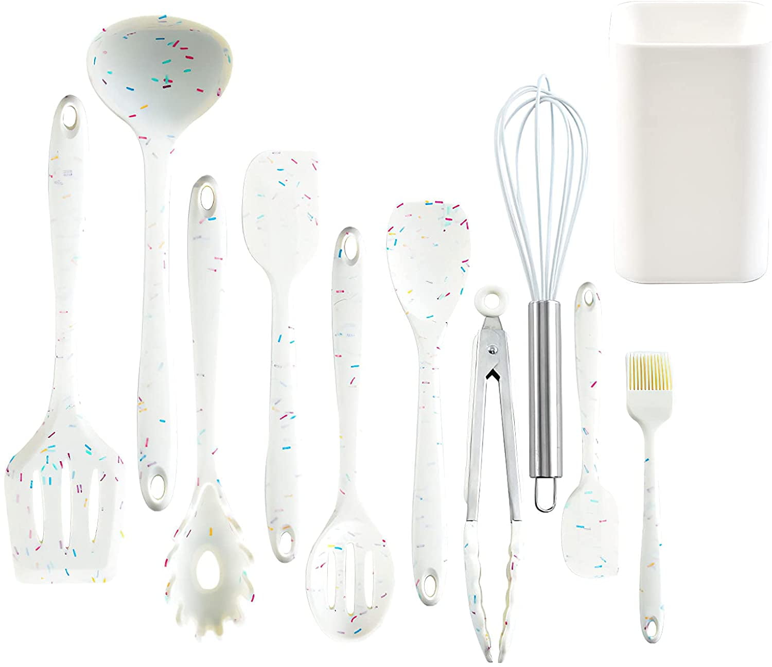 11 Pcs Silicone Cooking Utensils Kitchen Utensil Set,Turner,Tongs ...