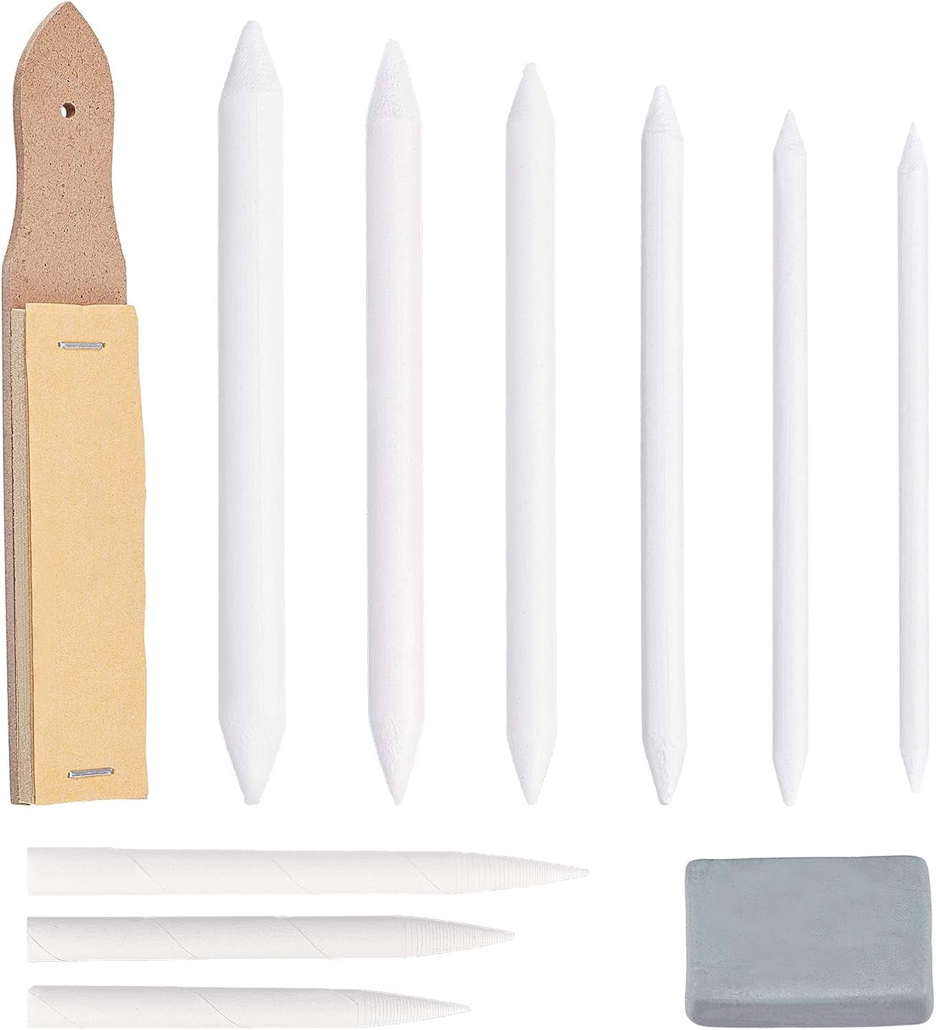11 Pcs Sketch Drawing Tools 6 × Blending Stumps 3 × Tortillon 1 × ...