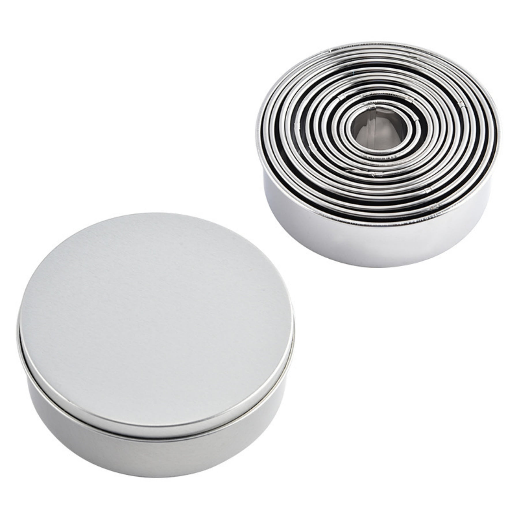 11 Pcs Stainless Steel Cake Ring Mousse Mold Kit for Baking Round Cake ...