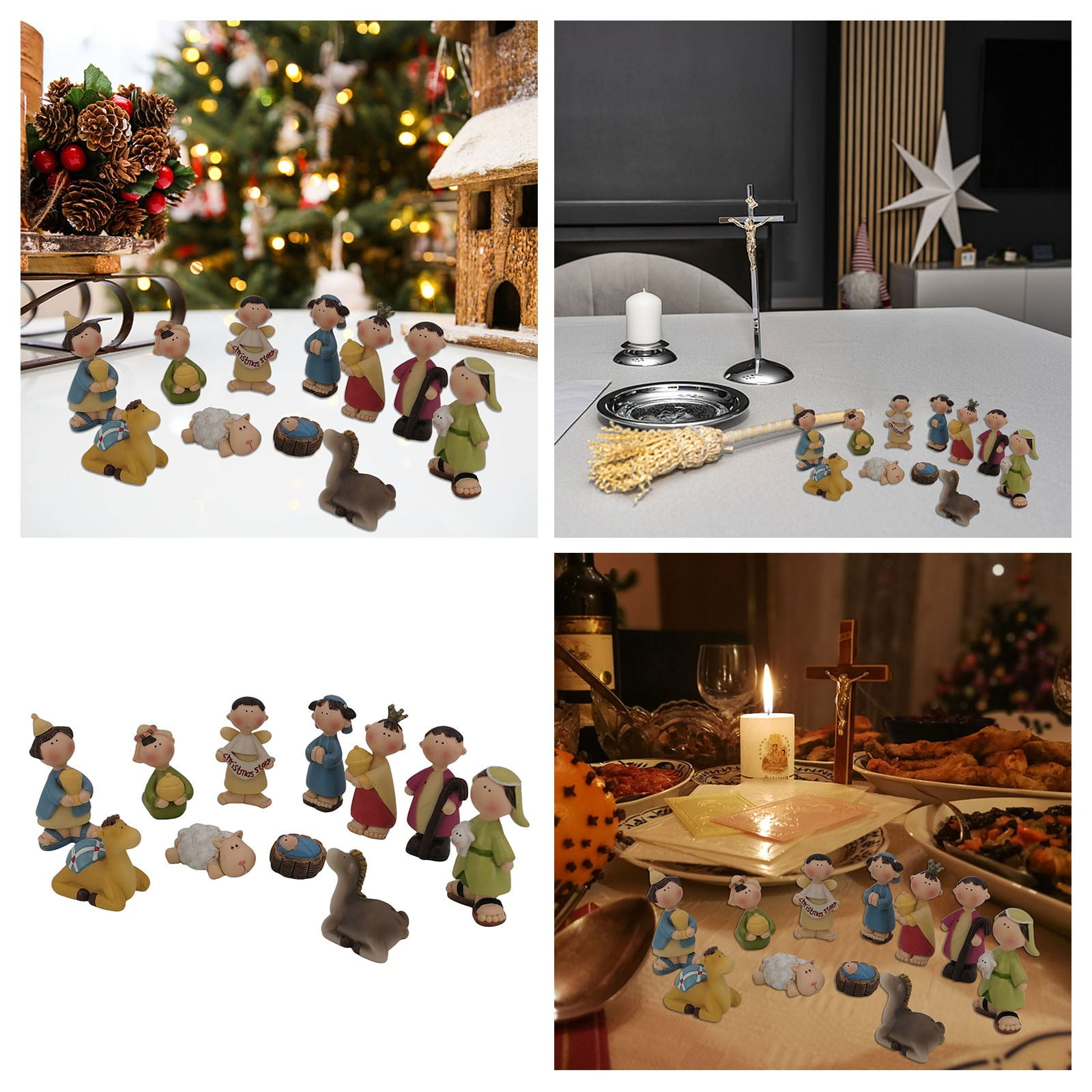 11 Piece Christmas Nativity Set, Nativity Scene Set with 11 Pcs ...