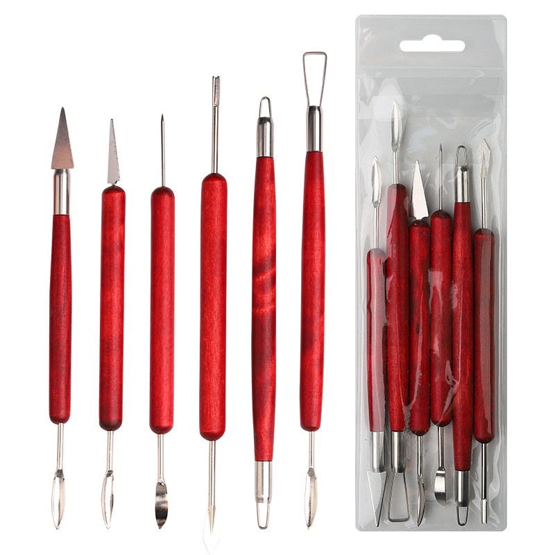 11-Piece Clay Sculpting Tool Set – Wooden Modeling Tools for Pottery ...