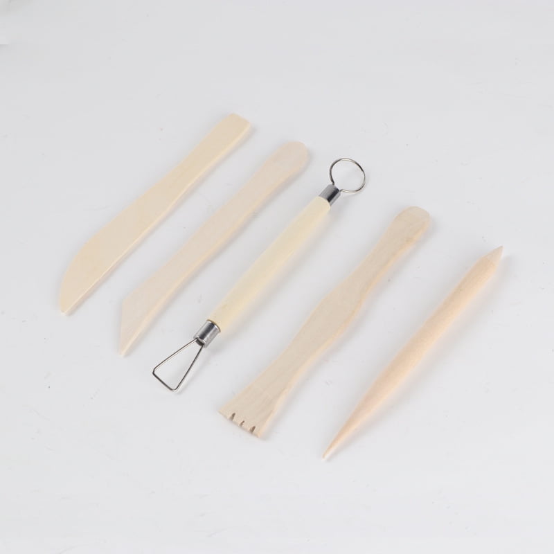 11-Piece Clay Sculpting Tool Set – Wooden Modeling Tools for Pottery, Carving, Shaping, and ...