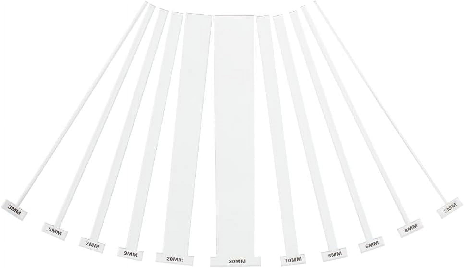 11-Piece Clear Acrylic Bookbinding Spacer Kit -3/4/5/6/7/8/9/10/20/30mm ...