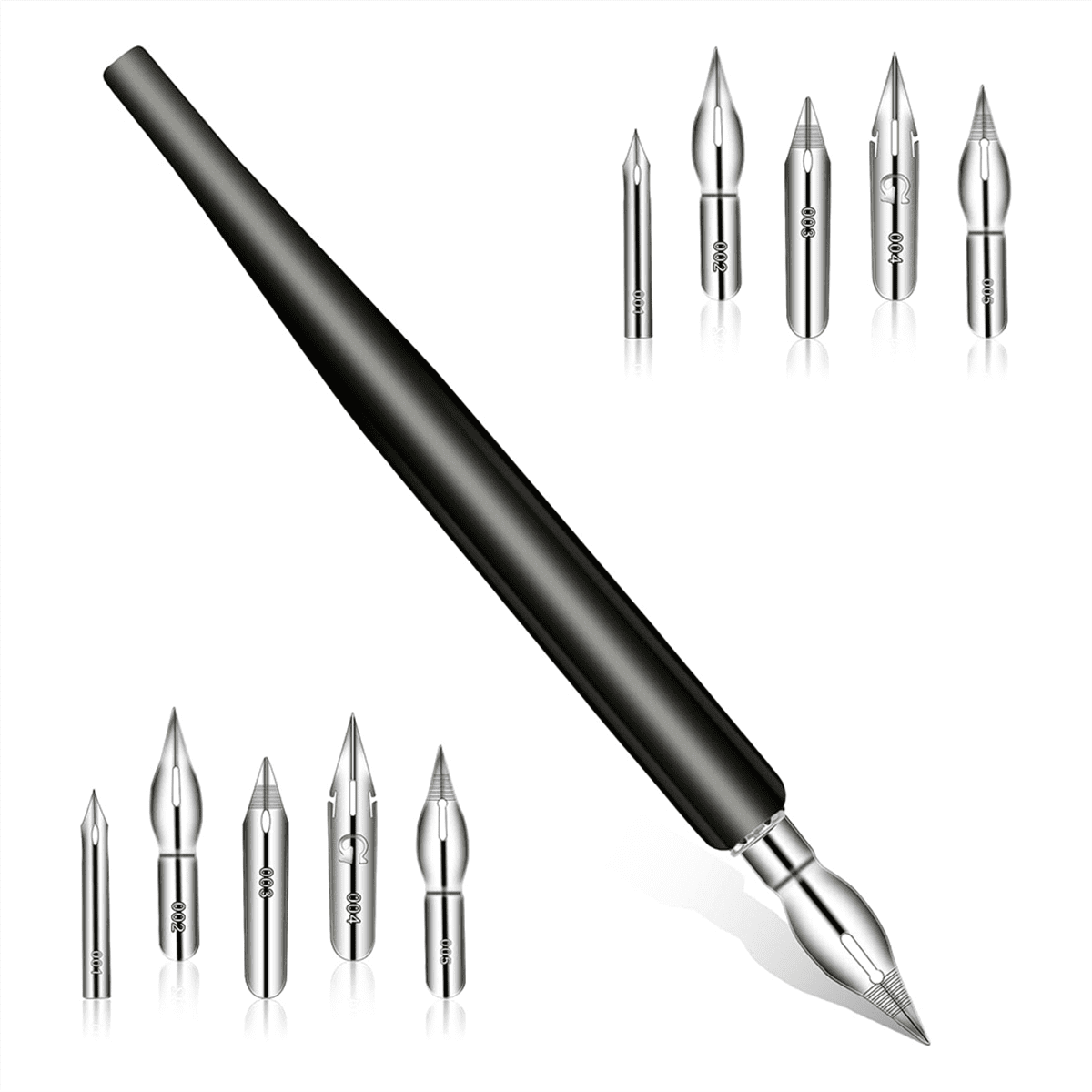 11-Piece Comic Pen Nib Set, with 10-Piece Stainless Steel Replacement ...