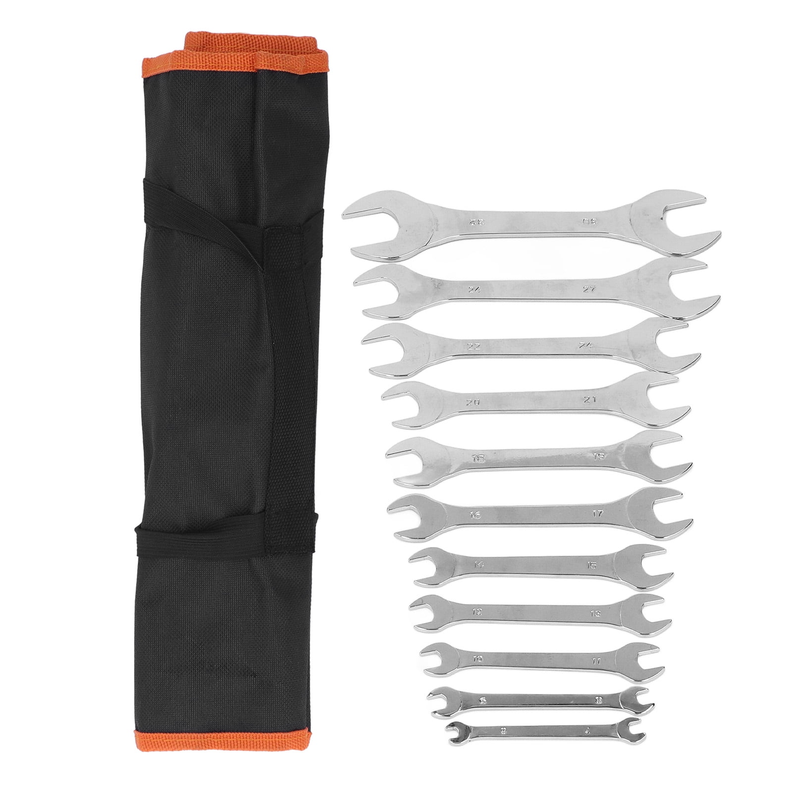 11-Piece Dual Open End Spanner Set - Super Thin, Anti-Rust, High ...