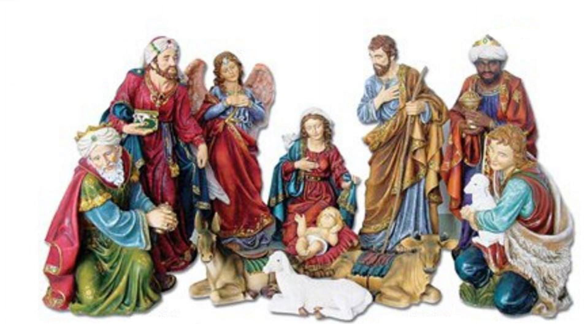11 Piece Extra Large Colorful Christmas Nativity Set Holiday Decoration ...