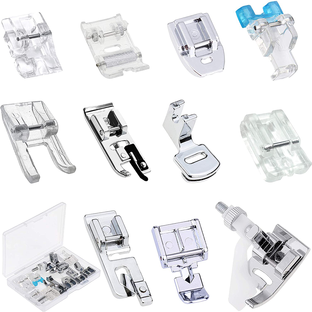 52 PCS Domestic Sewing Machine Foot Presser Feet Set for Brother Singer ...