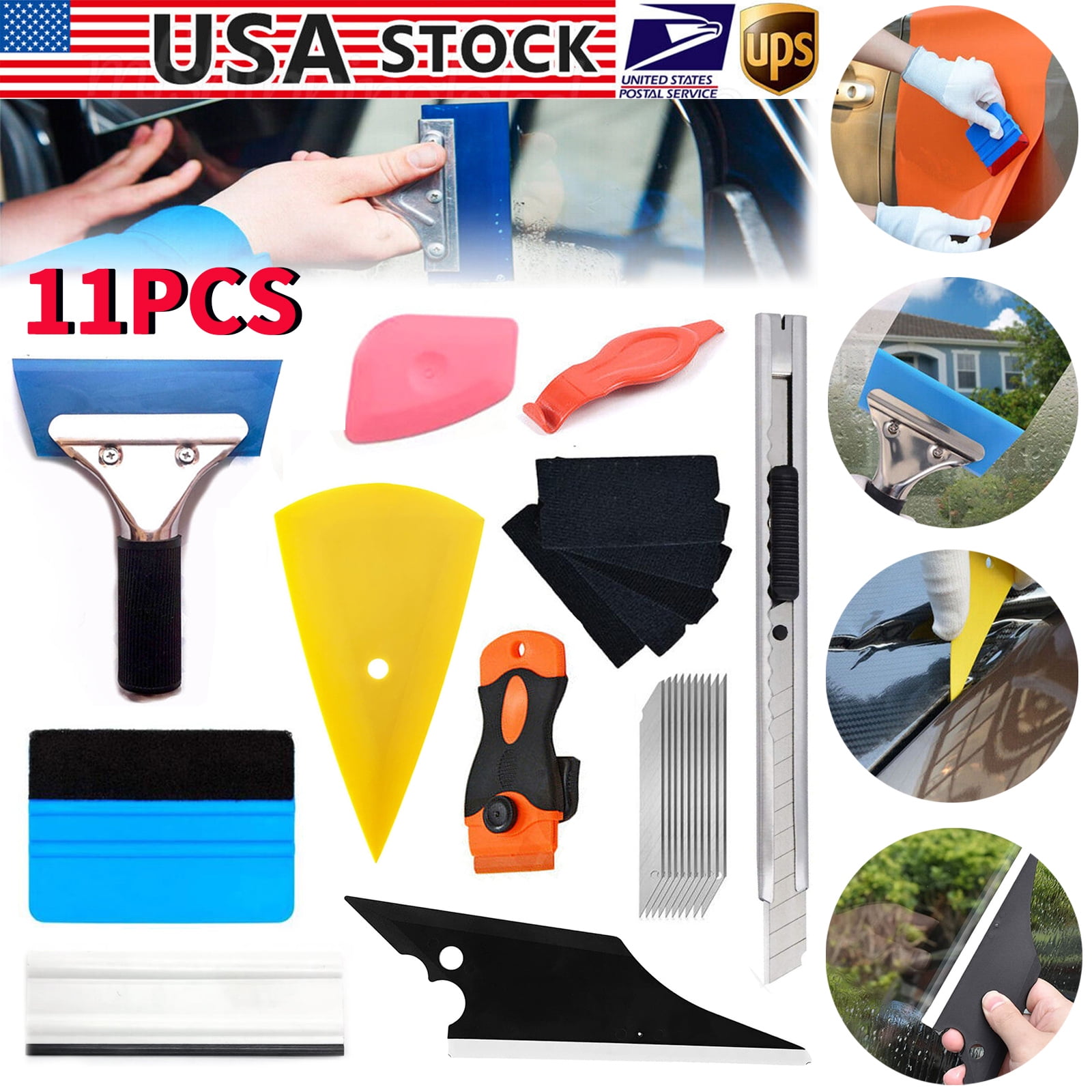 11-Piece Professional Window Tint Tools Kit – Car Auto Film Tinting Set ...