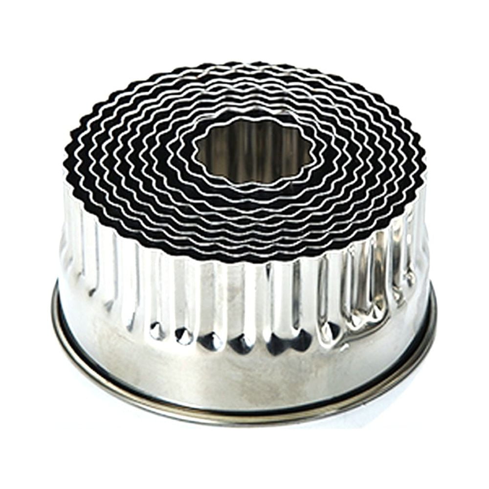 11 Piece Round Cookie Biscuit Cutter Set - Graduated Circle Pastry ...