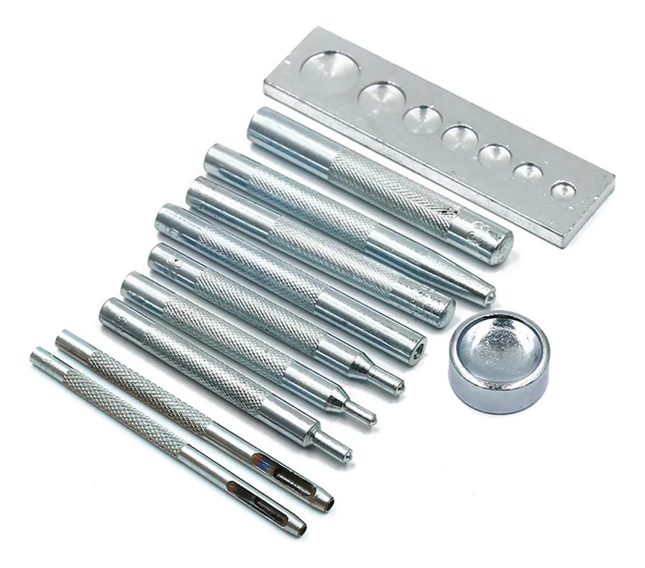 11-Piece Snap and Rivet Button Installation Tool Set, used for ...