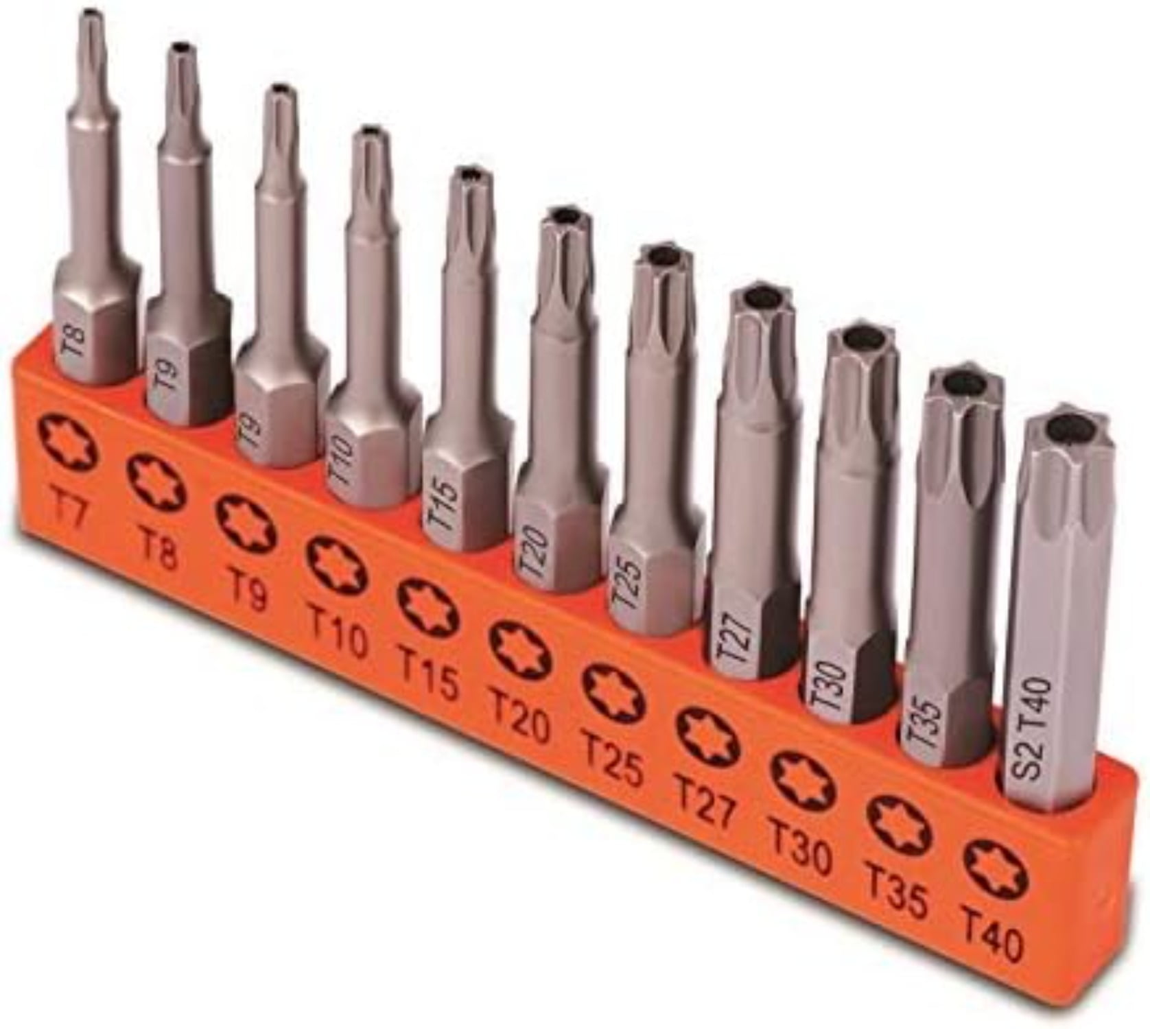 11-Piece Tamper Resistant Star Bits, S2 Steel, T7 - T40 Security Torx ...