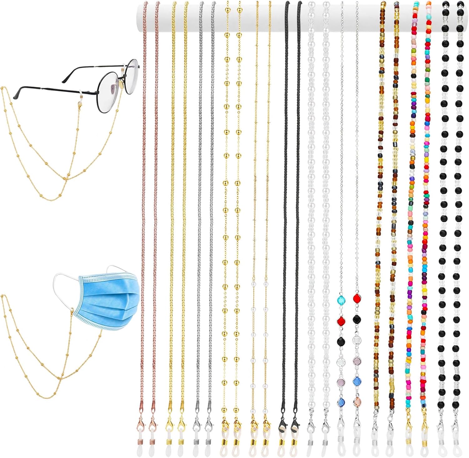 11 Pieces Eyeglass Chains for Women Sunglasses Strap Holders Mask ...