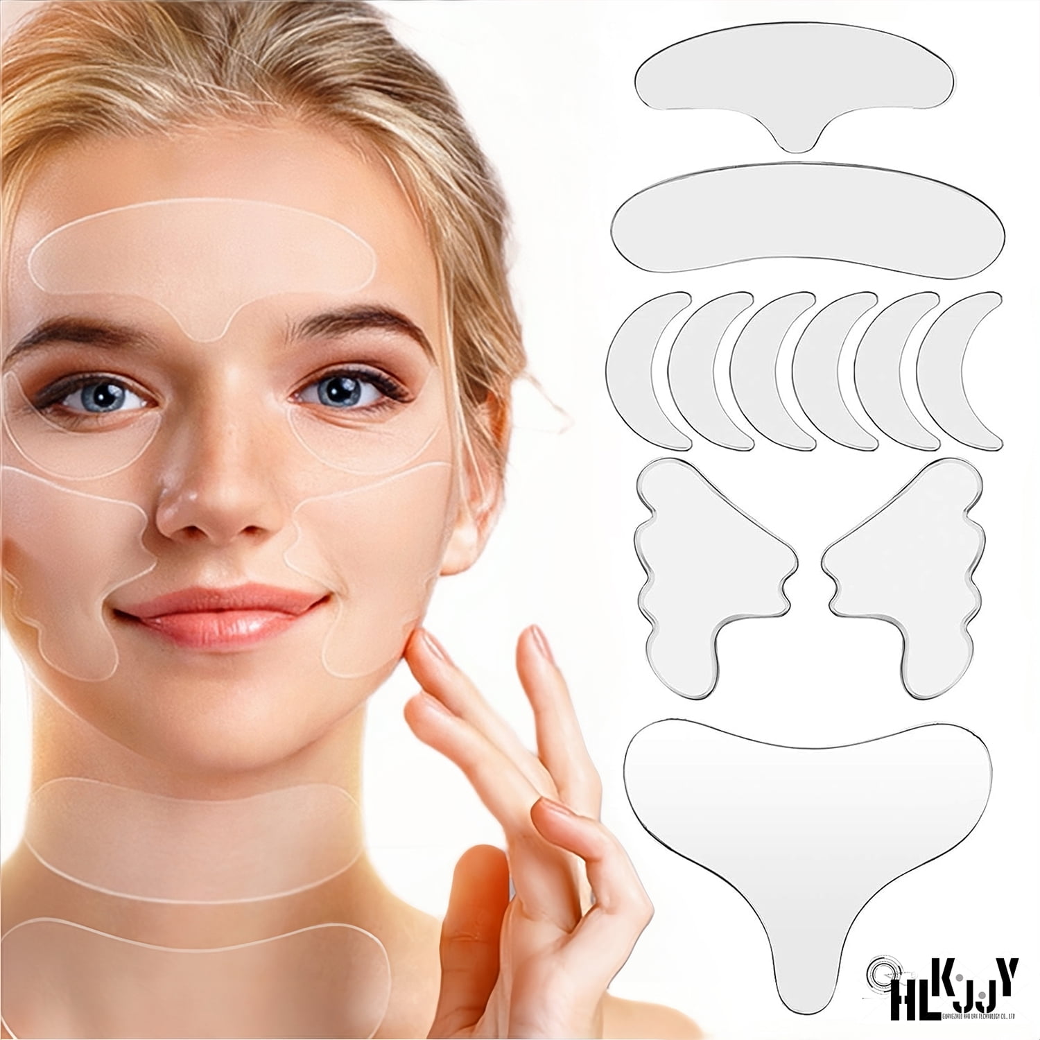 11 Pieces Reusable Silicone Chest Wrinkle Pads Patches Silicone Neck