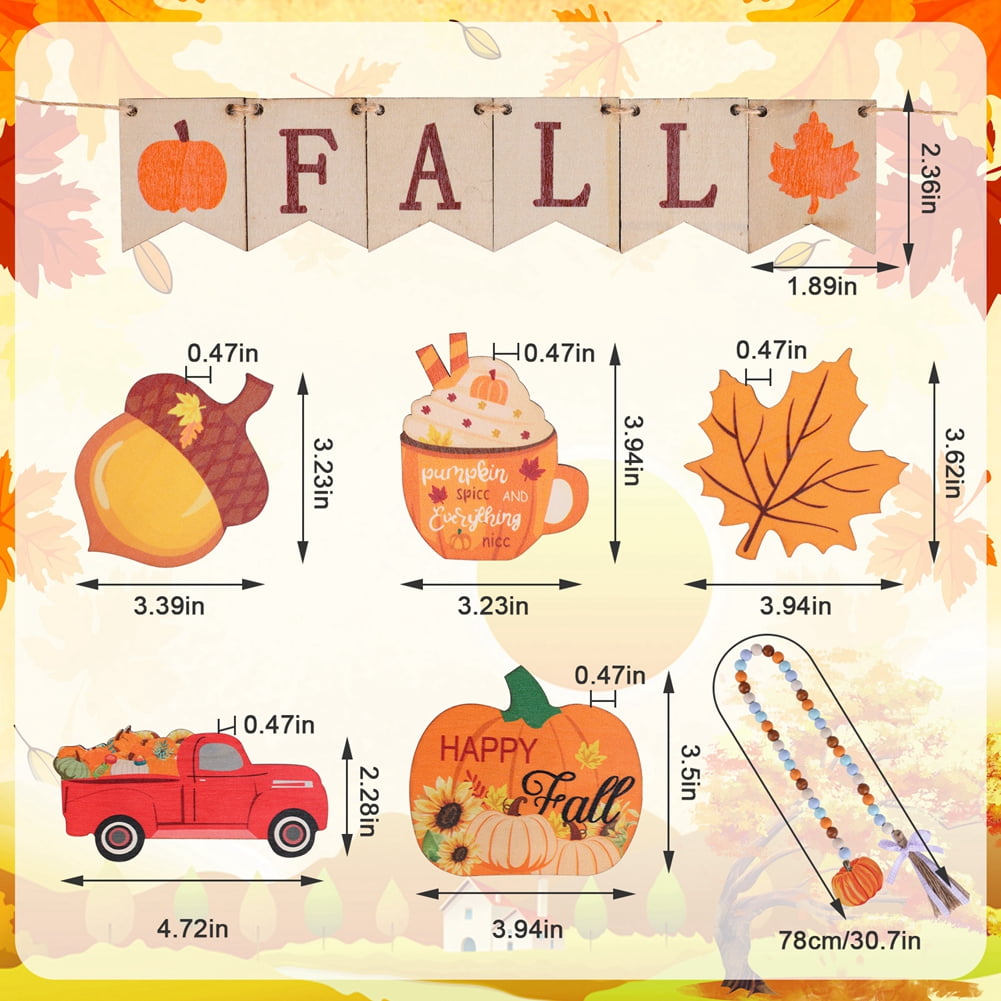 11 Pieces Thanksgiving Fall Tiered Tray Decor Farmhouse Happy Fall ...