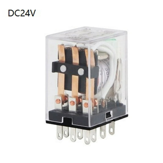 11-Pin 5A Electromagnetic Power Relay DC12V/AC220V/DC24V Relay Coil ...