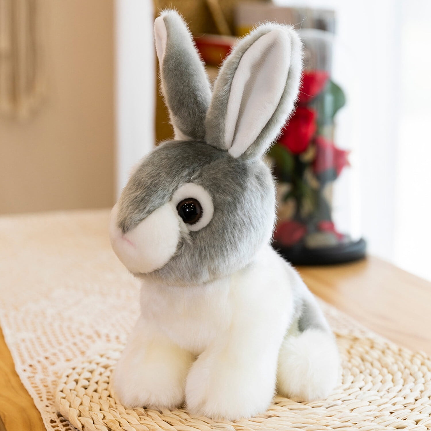 11" Plush Rabbit Toys for Toddlers Kids, Realistic Fun Bunny Pet ...