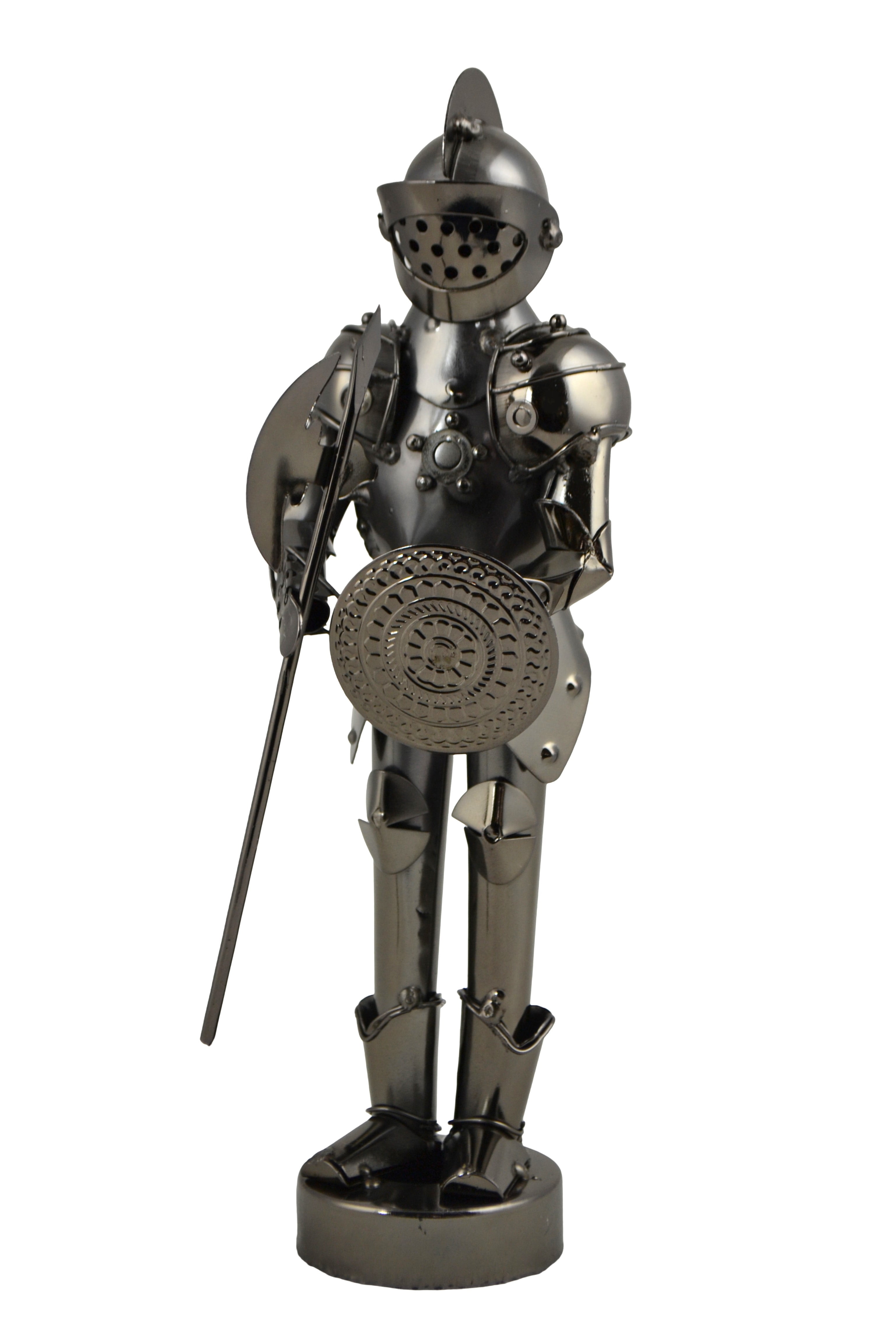 11" Polished Metal Knight Statue Holding Battle Axe - Walmart.com