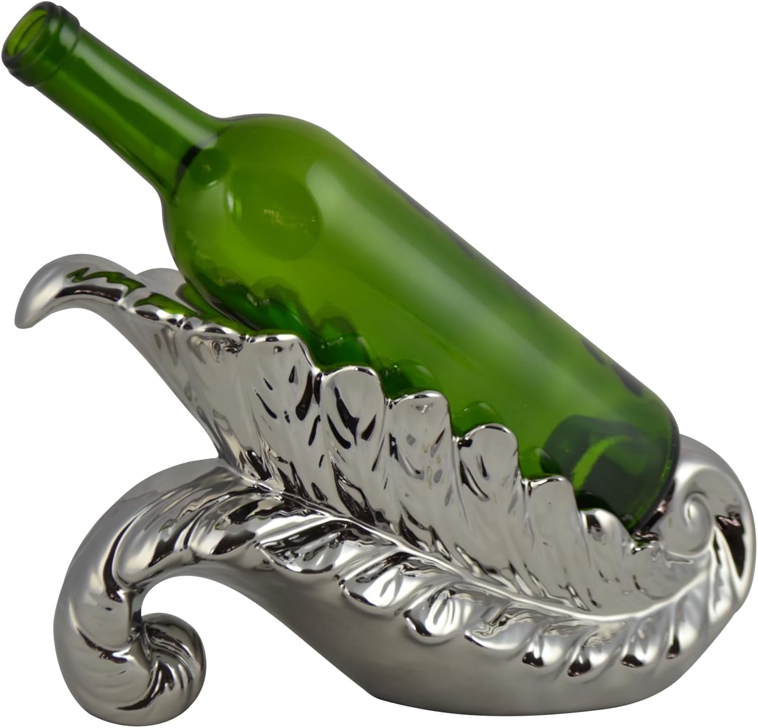 11" Polished Silver Cornucopia Bottle Holder - Walmart.com