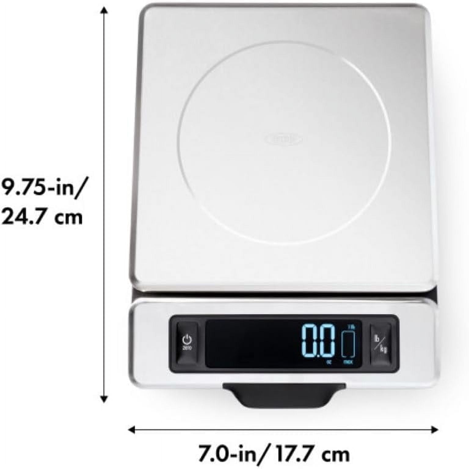11-Pound Stainless Steel Kitchen Scale, Digital Food Scale with Pull ...