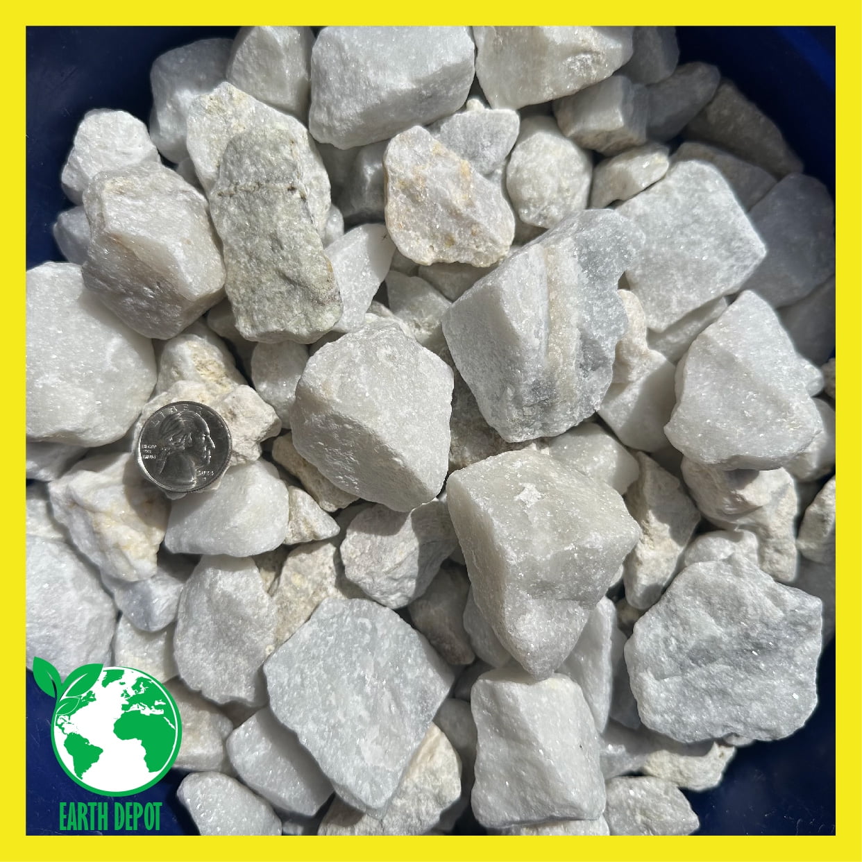 11 Pounds of Big Dolomite White Rocks, Size 1" to 3", Gravel Pebbles ...