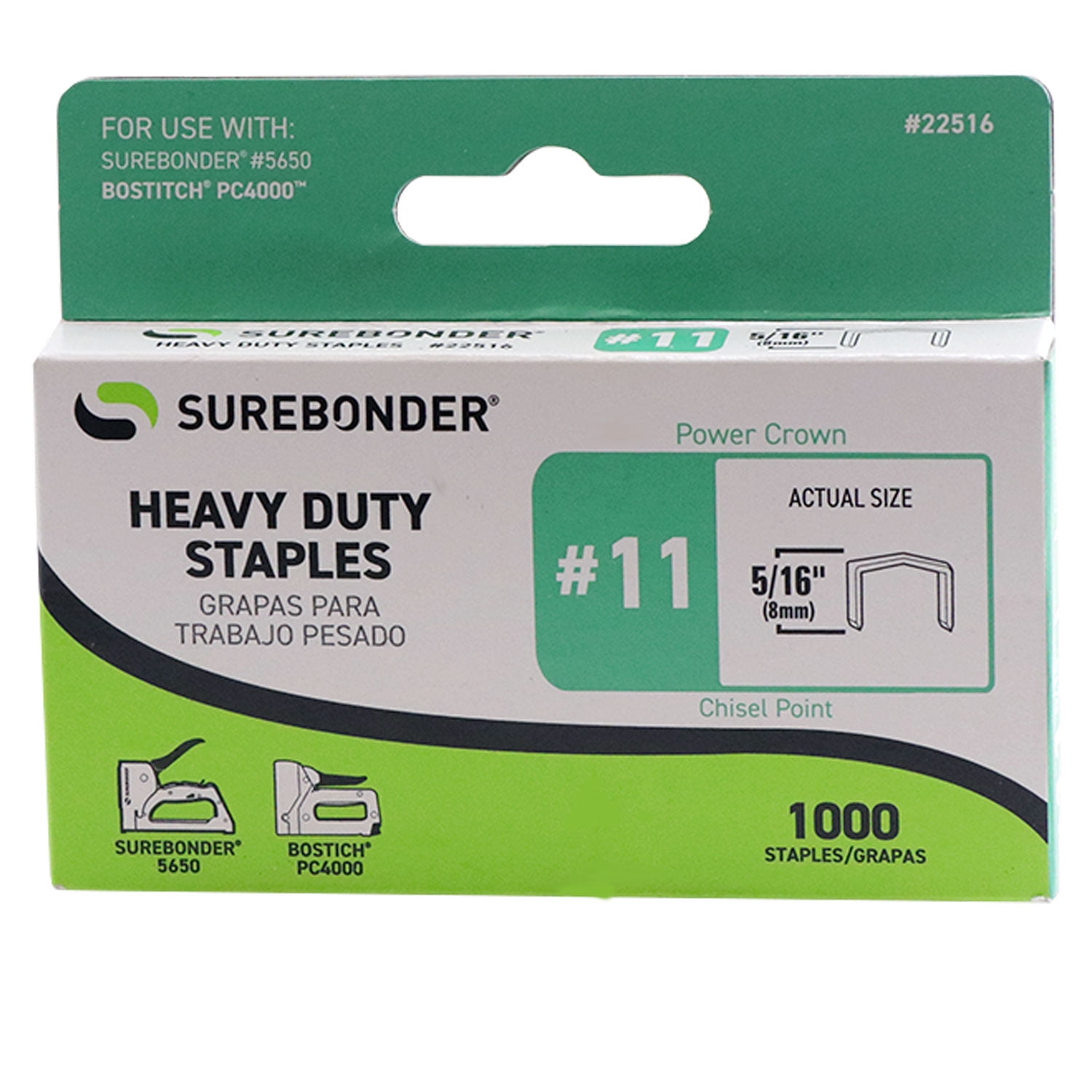#11 Power Crown Staples - 5/16" - 1000 ct. - Walmart.com