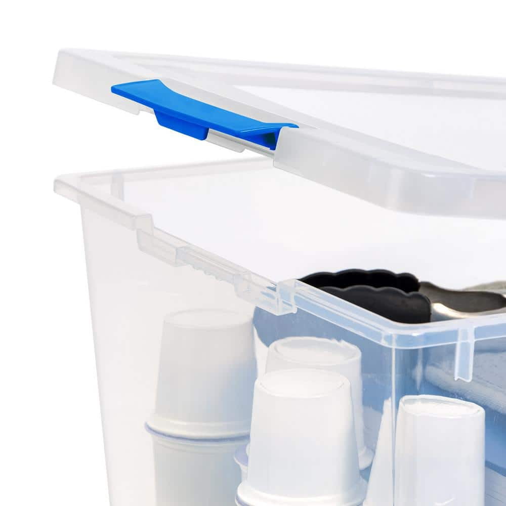 11 QT. Clear Plastic Storage Clip Box (4-Pack) - Walmart.com