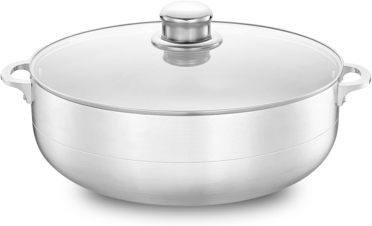 11-Quart Aluminum Caldero Stock Pot with Glass Lid, Cooking Dutch Oven ...