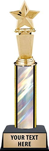 11" Recognition Star Trophies, Gold Star Trophy with Engraving and ...