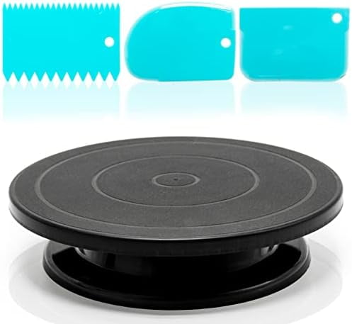 11”Rotate Turntable Sculpting Wheel Revolving Cake Turnable Black ...
