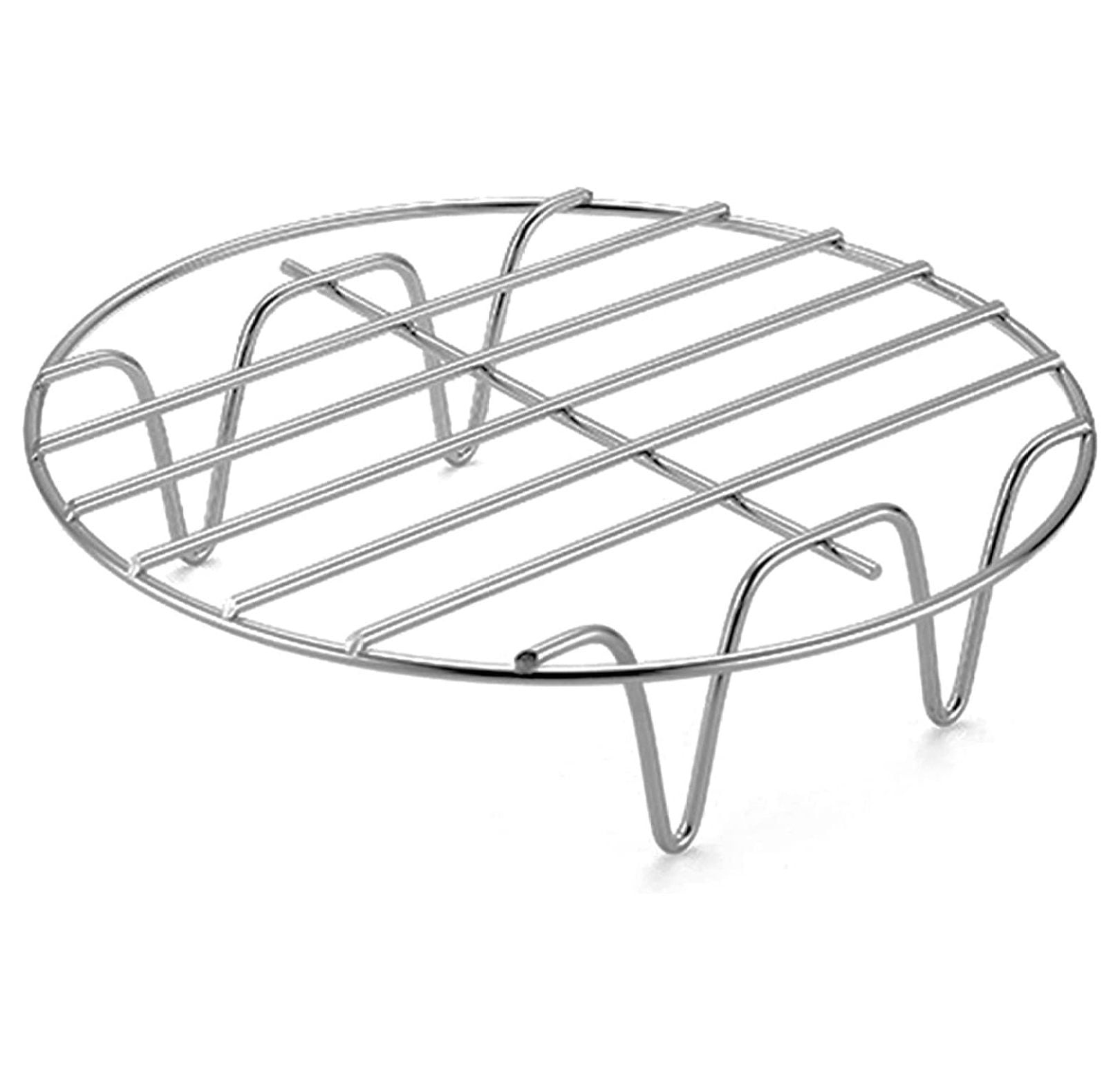 11" Round Cooking Rack Versatile Stainless Steel Grid Grill Steamer ...