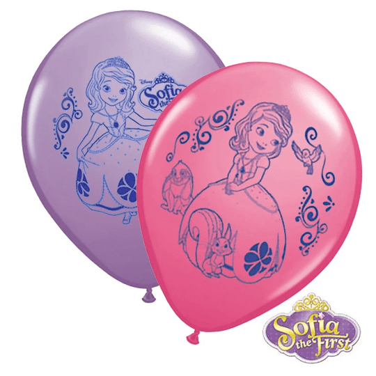 11" SOFIA THE FIRST Latex Assortment • Party Supplies Decorations Foil ...