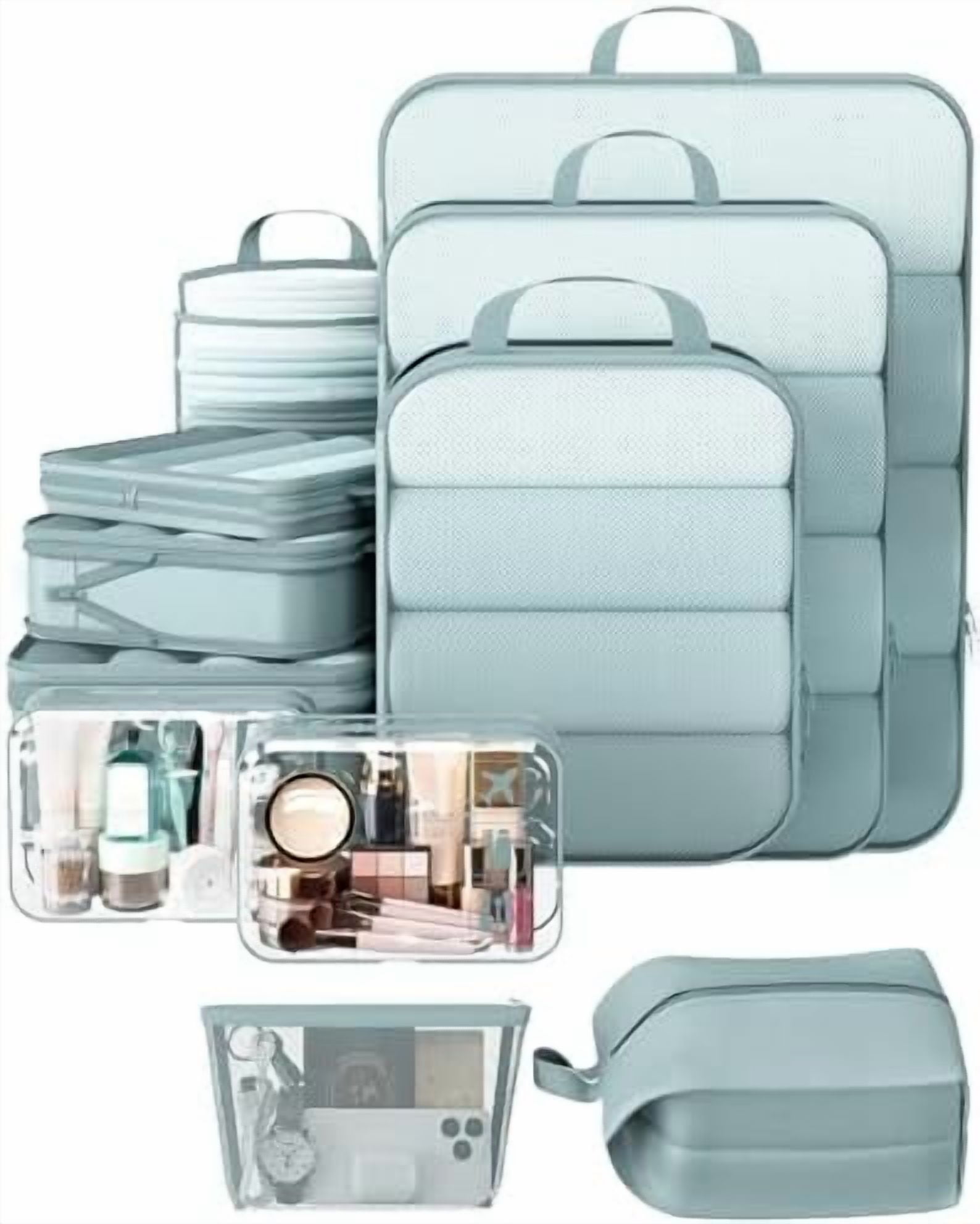 11 Set Compression Packing Cubes for Travel Essentials,Compressible ...