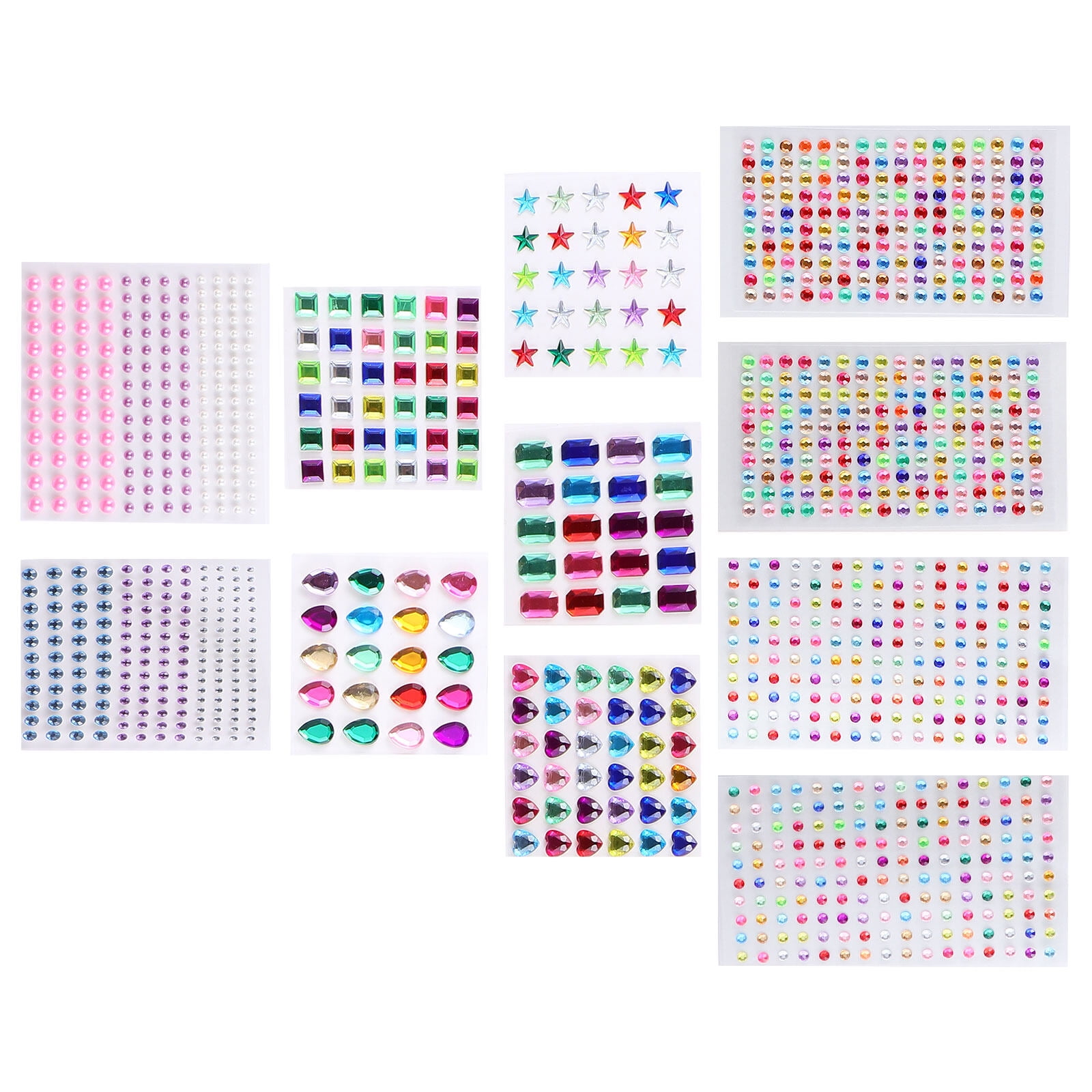 11 Sheets Kids Glitter Crystal Sticker Waterproof Stickers Child 8X8CM ...