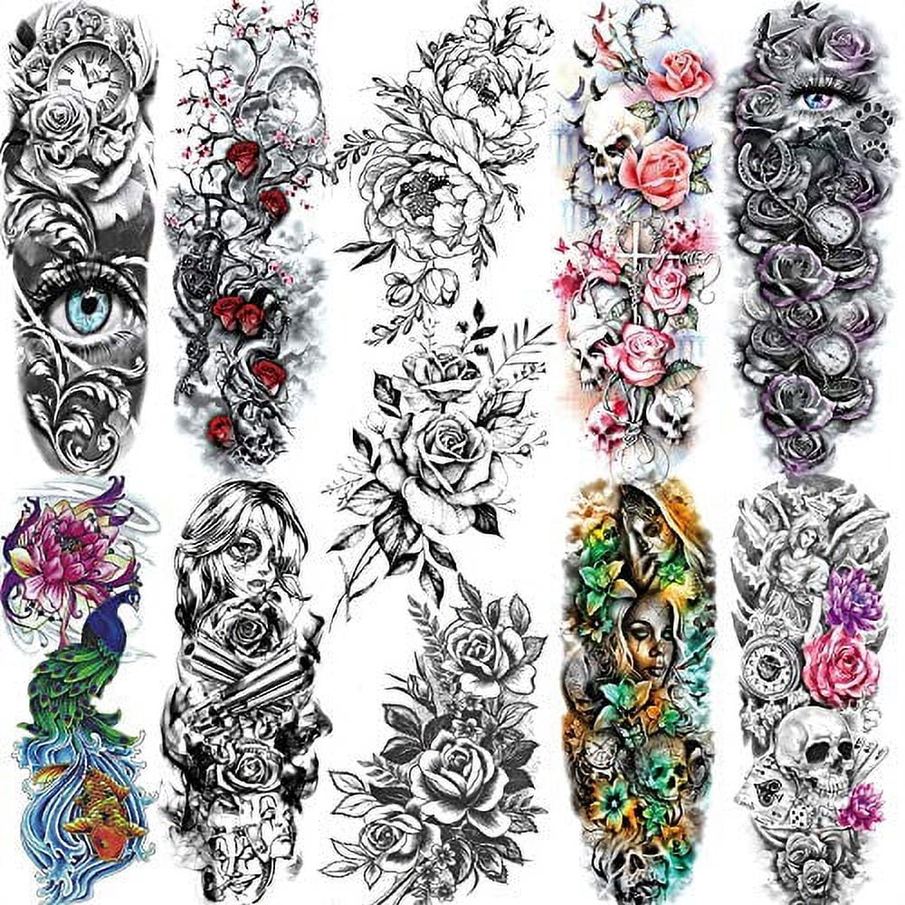 Colorful Tattoo Sleeve Designs For Women