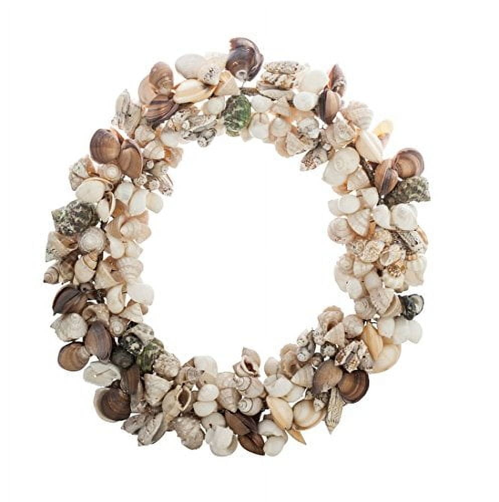11" Shell Wreath - Small Seashells, Coastal Beach Home Decor, Christmas ...