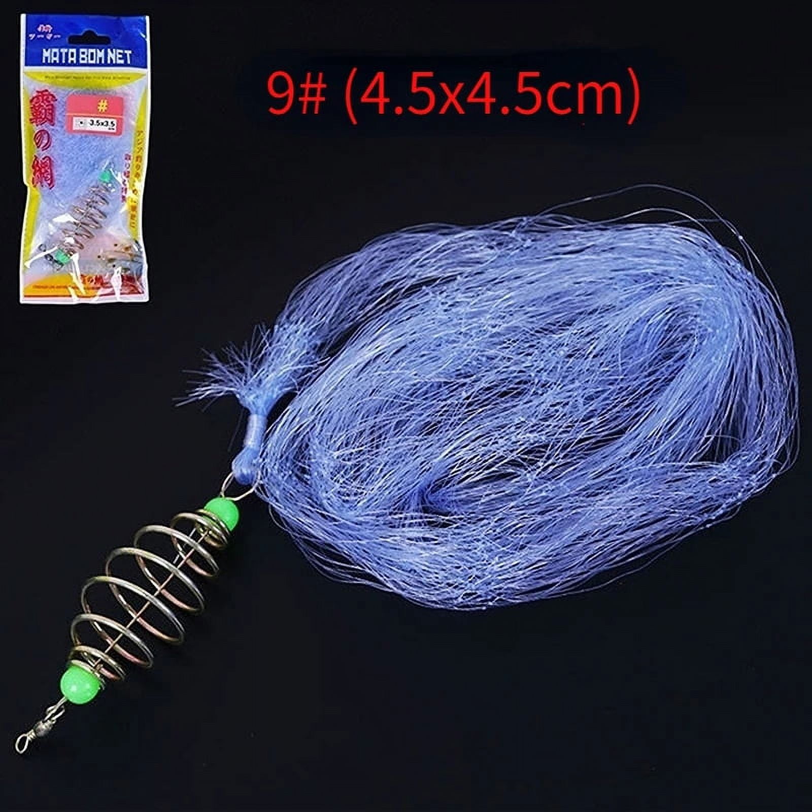 11 Size Fishing Net Trap Mesh Luminous Bead Netting Sea Fish Net Tackle ...