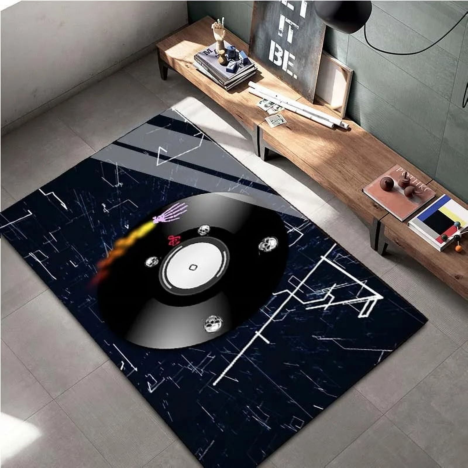 11 Size Vinyl Disc Player Phonograph Music Rug for Bedroom Living Room ...