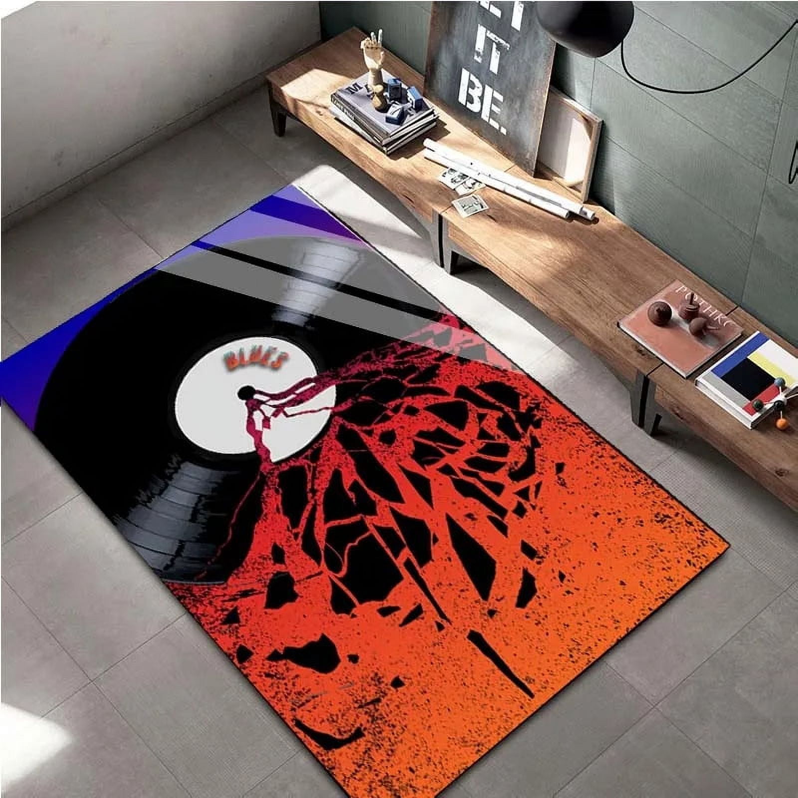 11 Size Vinyl Disc Player Phonograph Music Rug for Bedroom Living Room ...