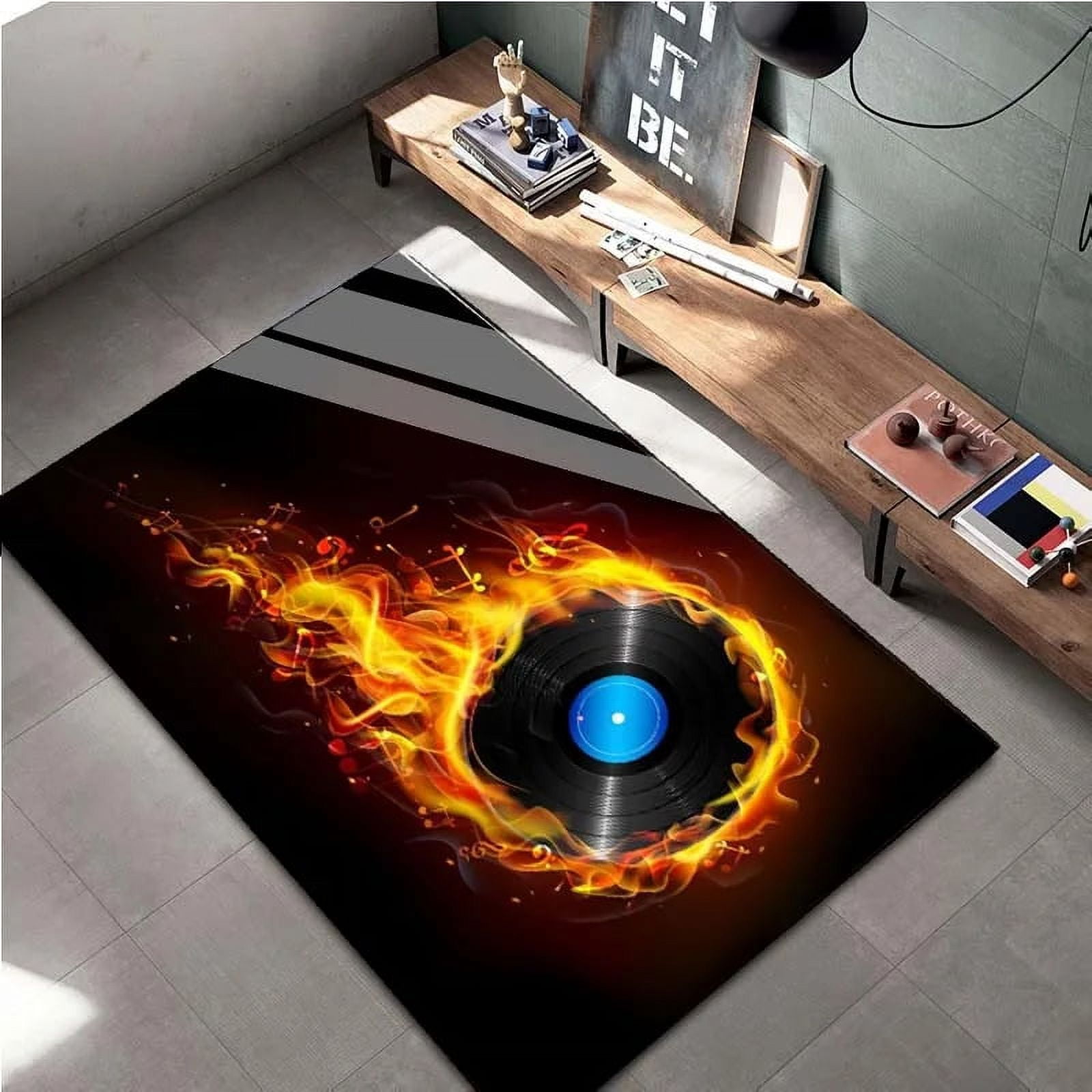 11 Size Vinyl Disc Player Phonograph Music Rug for Bedroom Living Room ...
