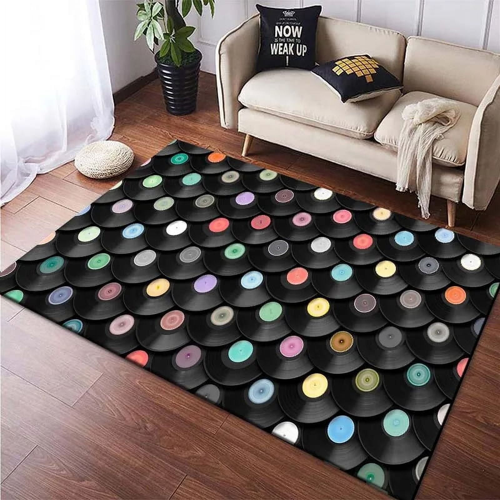 11 Size Vinyl Disc Player Phonograph Music Rug for Bedroom Living Room ...