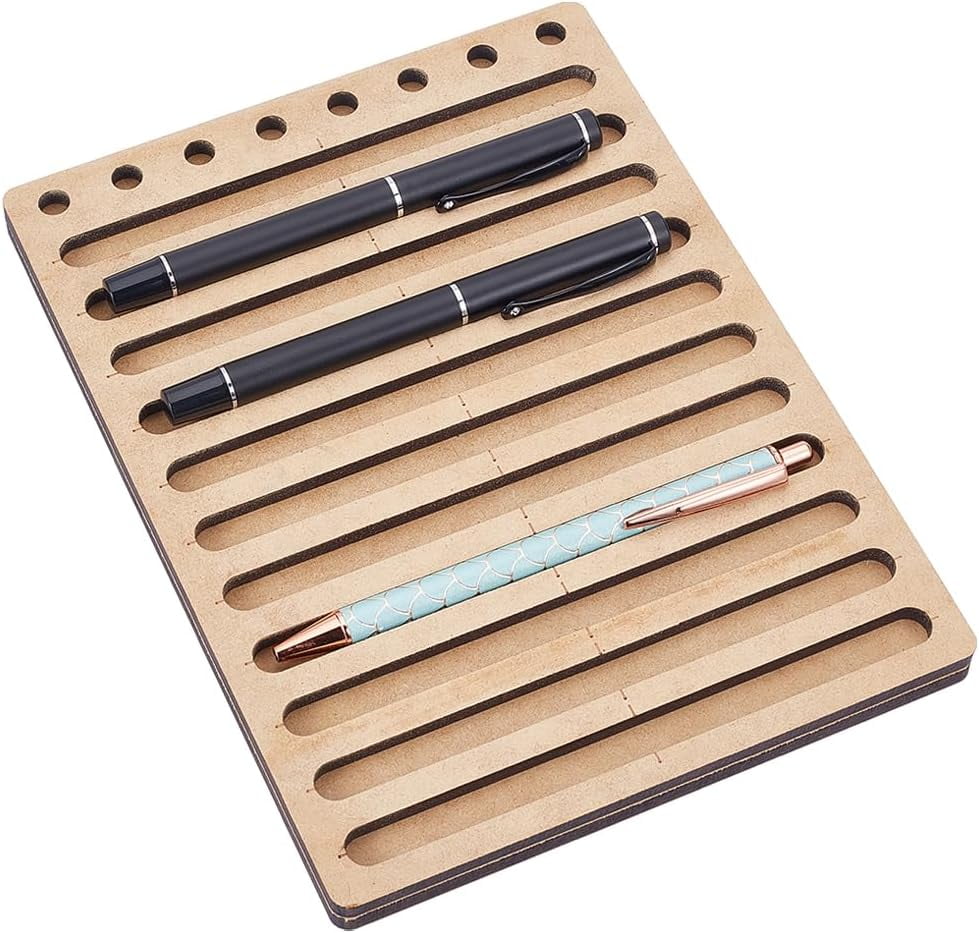 11 Slot Ink Pen Jig DIY for Laser Engraving 6.5x8.6inch MDF Ink Pen ...