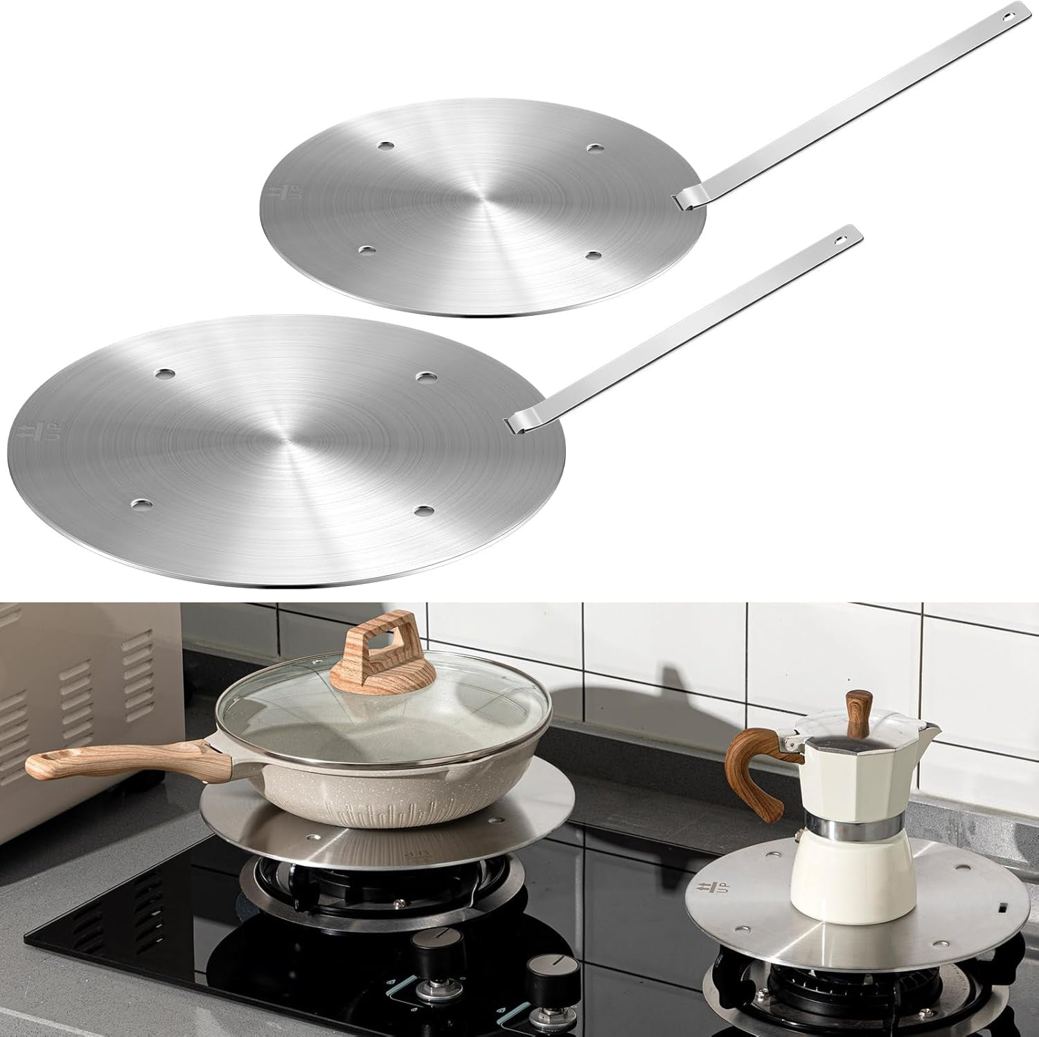 11'' Stainless Steel Induction Adapter Plate Cooktop Heat Diffuser for ...