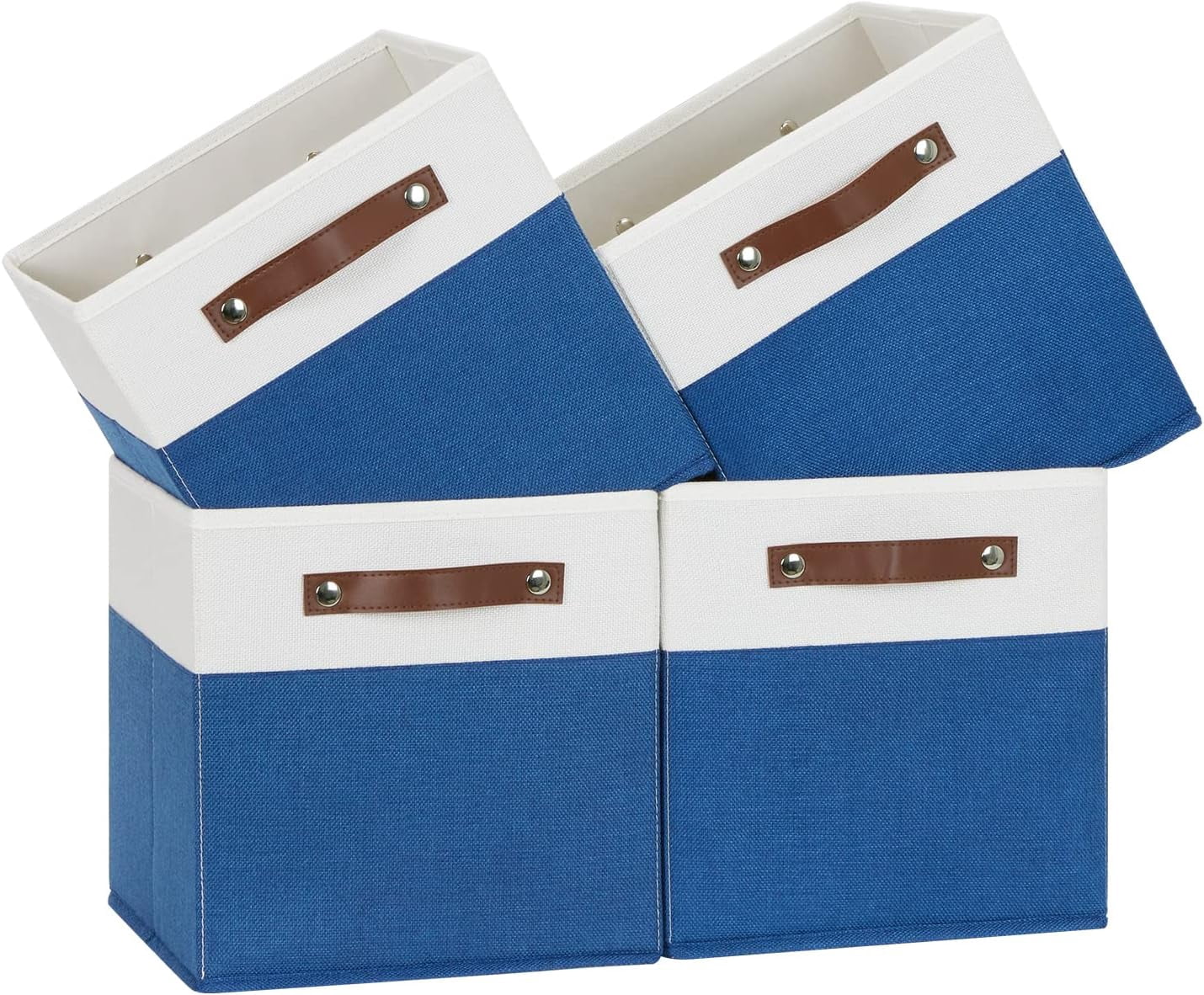 11 Storage Cube Bins Fabric Storage Baskets for Shelves Closet 4 Pack ...