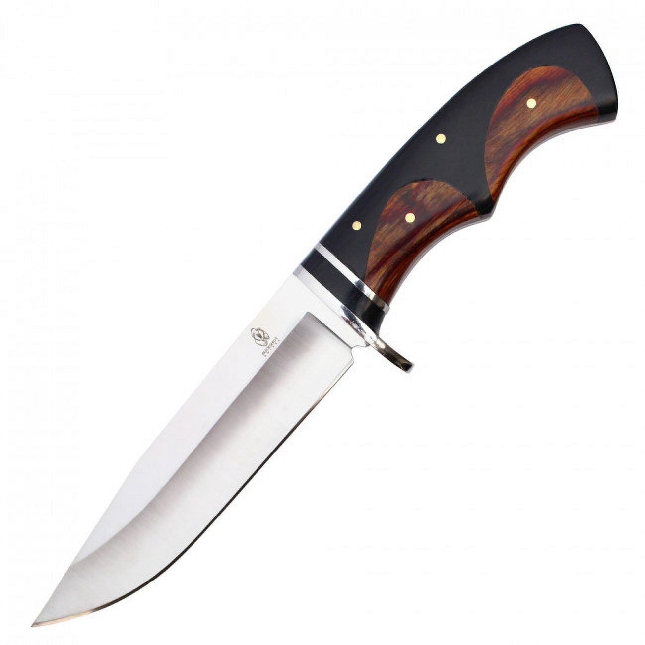 11" Tactical Full Tang Hunting Fixed Blade Knife Black and Wood Handle ...