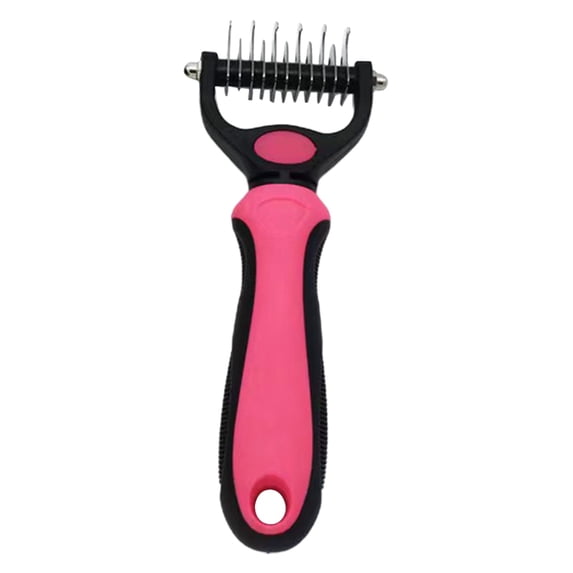 11 Teeth Hair Brush-Double Sided Shedding, Dematting Undercoat Rake for ...