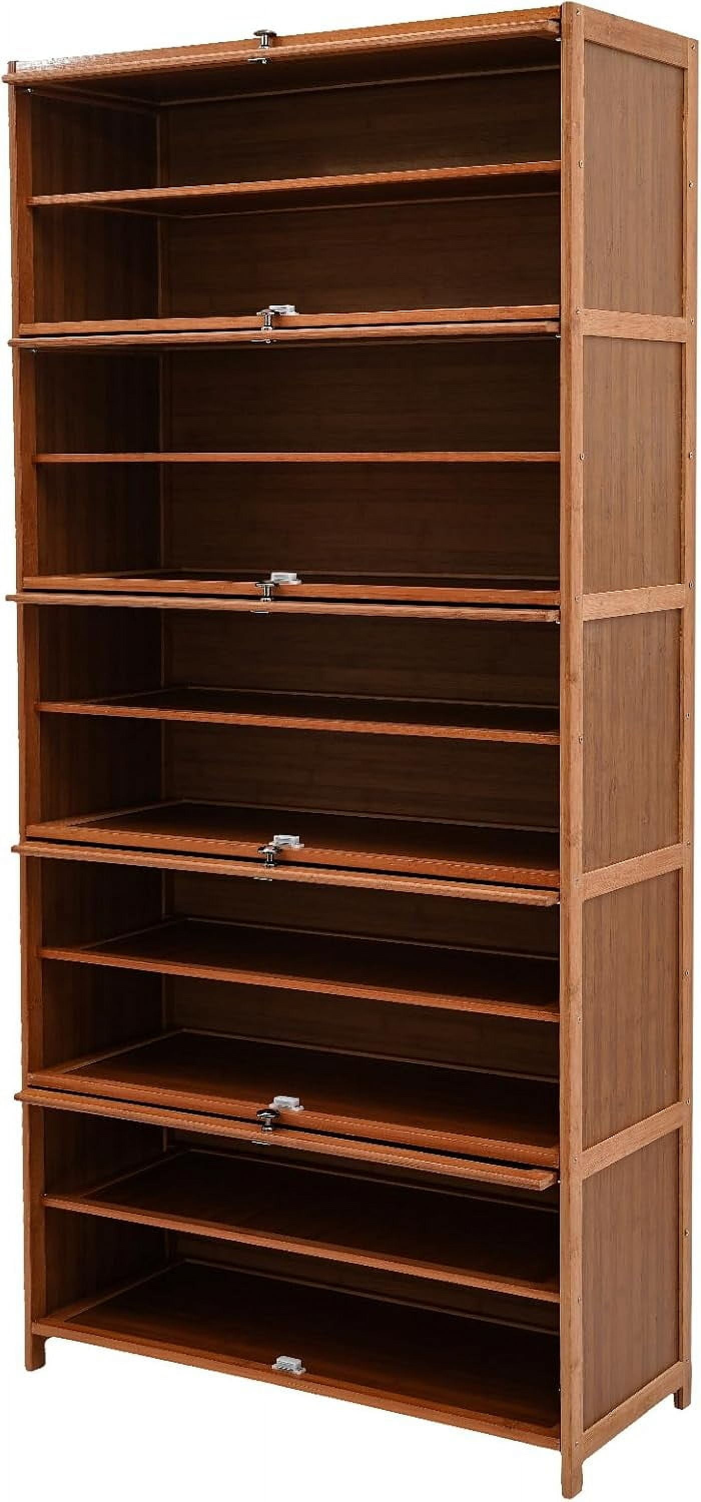 11-Tier Shoe Cabinet, Bamboo Free Standing Shoes Heels Sneakers Shelf ...