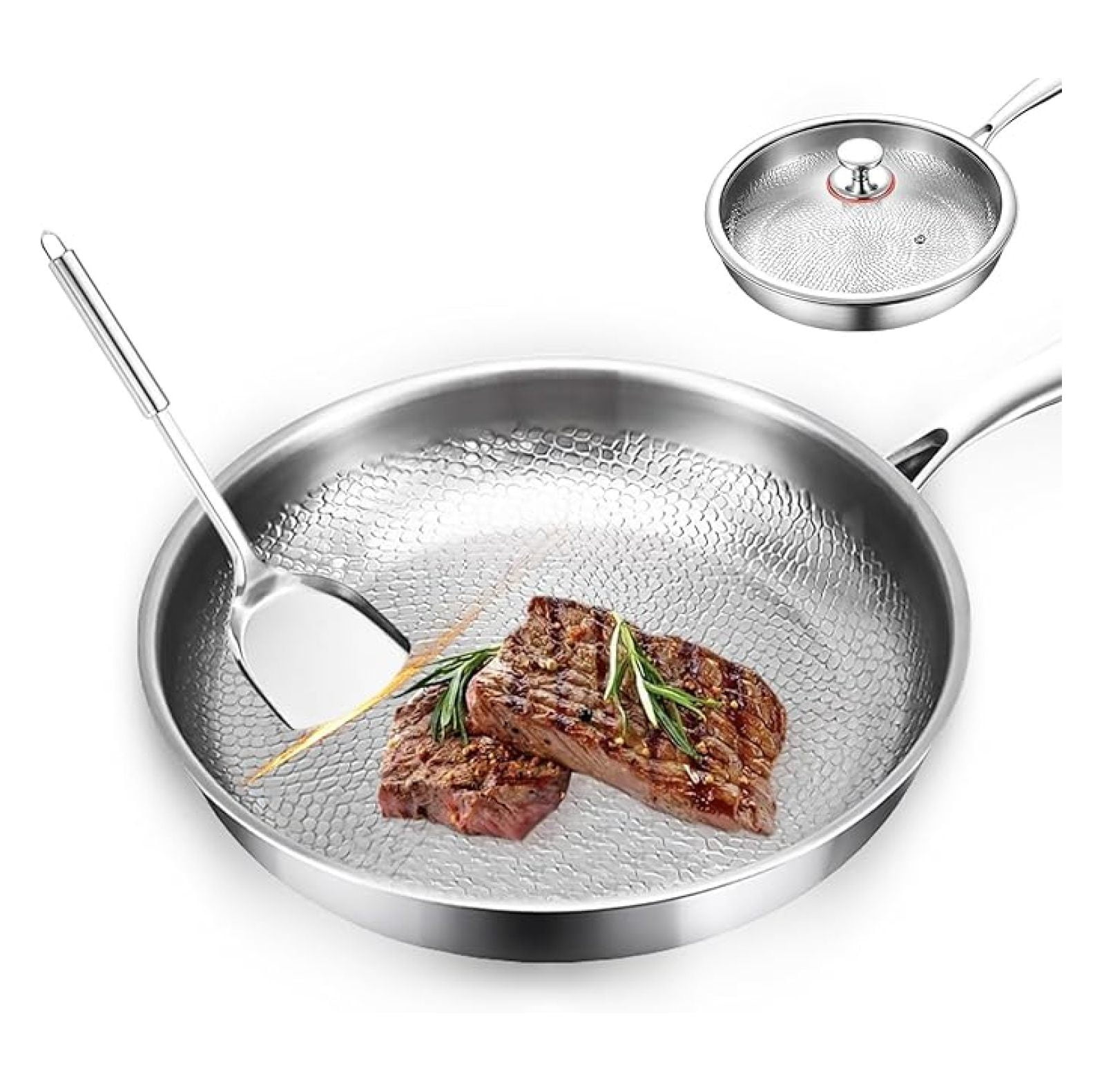 11” Titancore - Titanium Pan, 2026 Upgraded 100% Titanium Hammered Pan for Cooking Nonstick ...