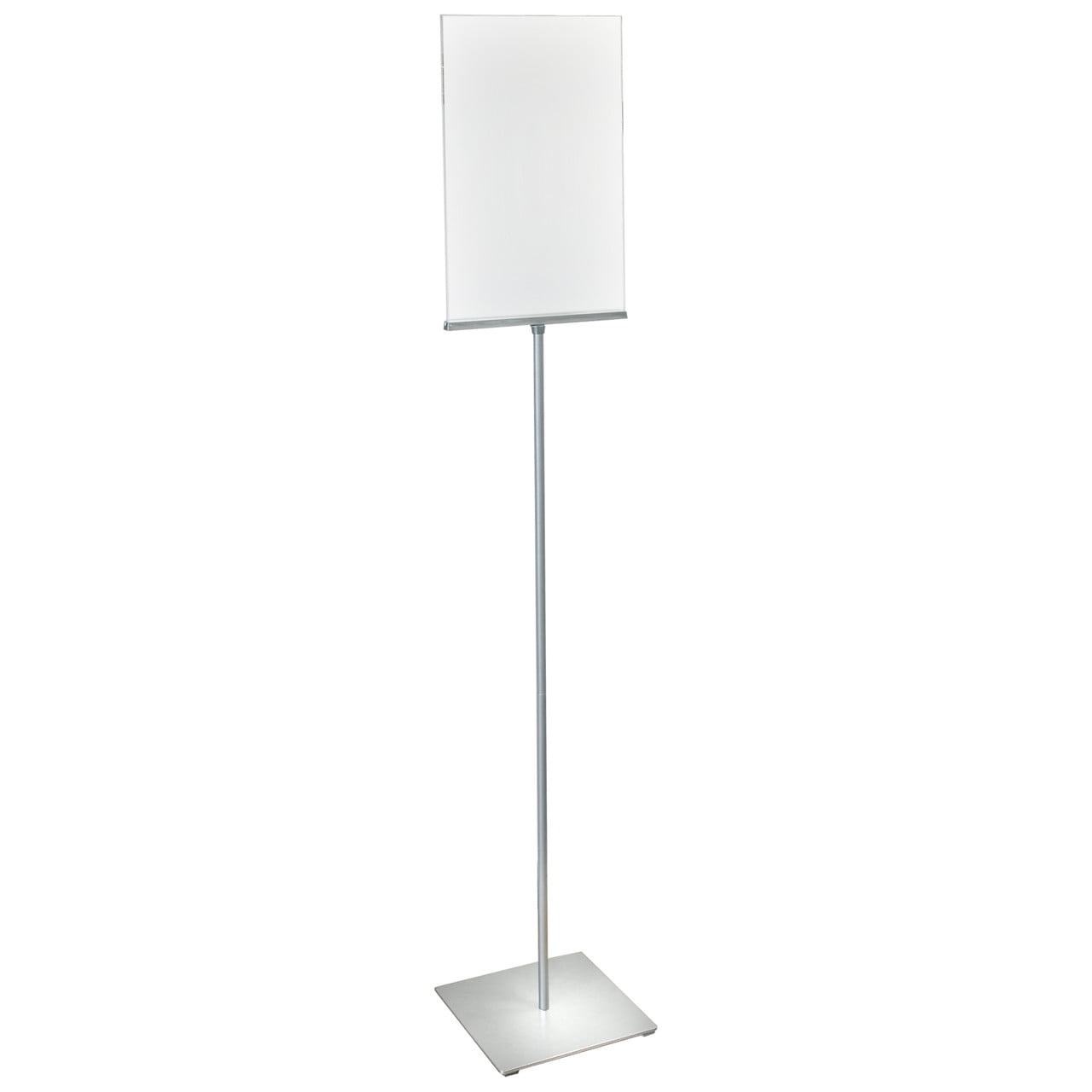 11"W x 17"H Pedestal Two-Sided Sign Holder Stand on Square Metal Base ...