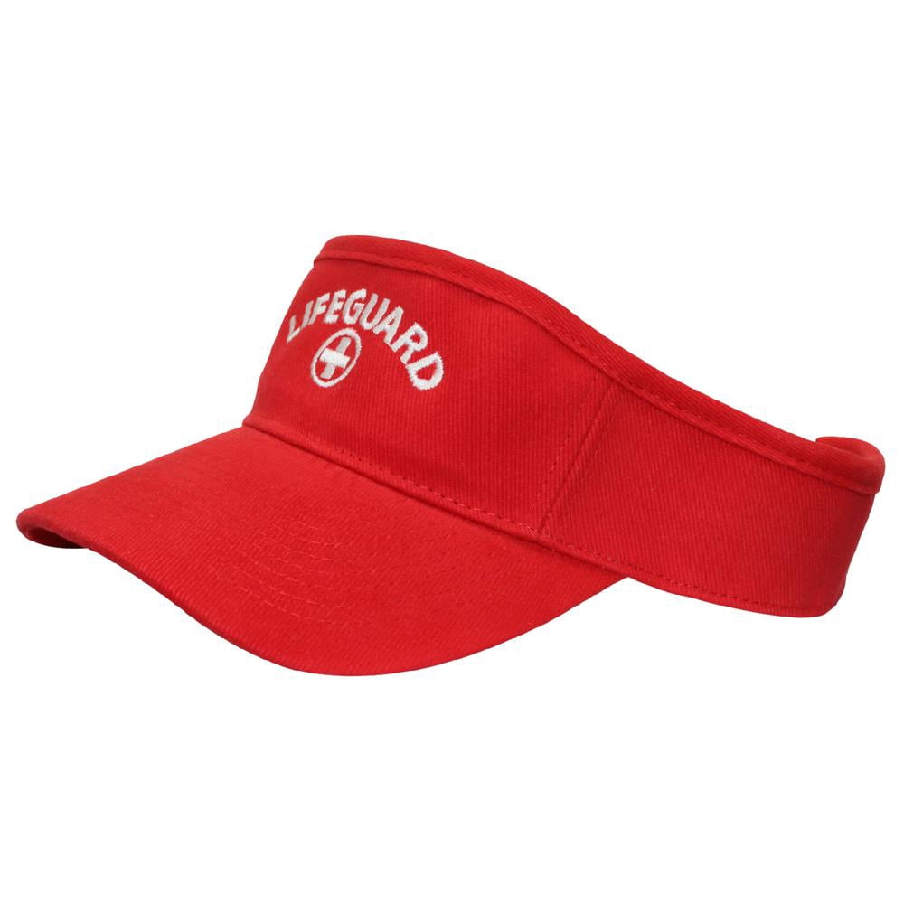 11" White and Red Kemp USA Visor Lifeguard and Cross Logo Cap with ...